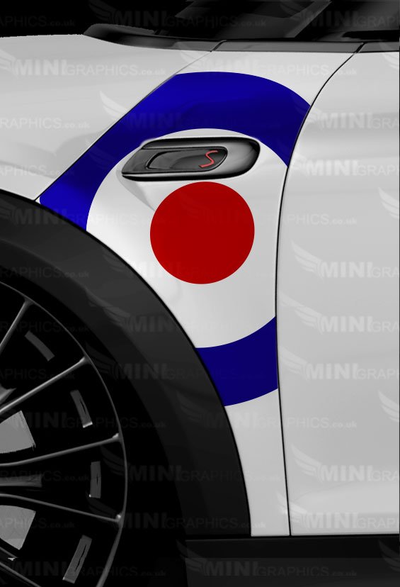 MINI Graphics A-Panel Decals - MOD styled Pattern